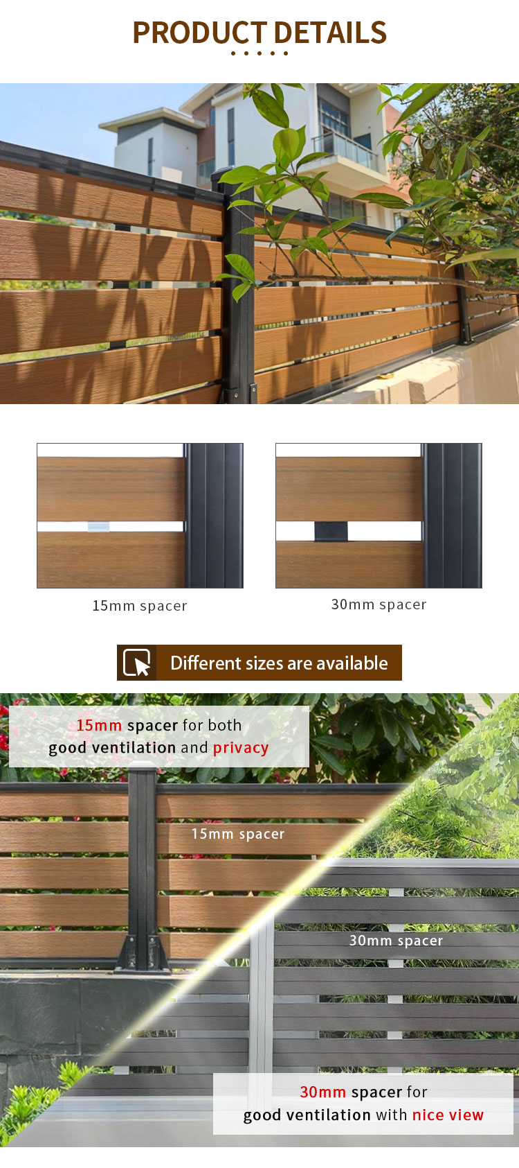 15mm Spacer Composite Fencing - Foshan MexyTech Co., Ltd.