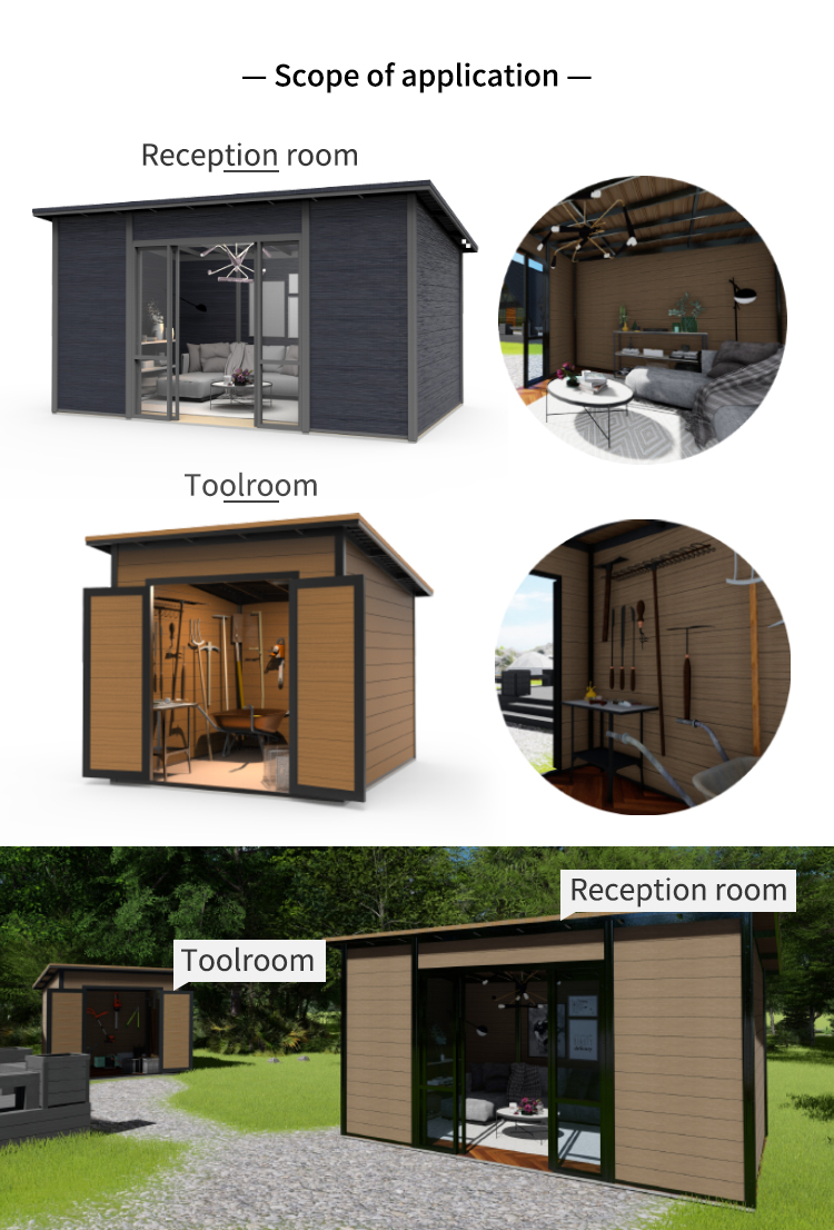 Outdoor Easy-assembled Composite Wood Garden Pavilion - MexyTech